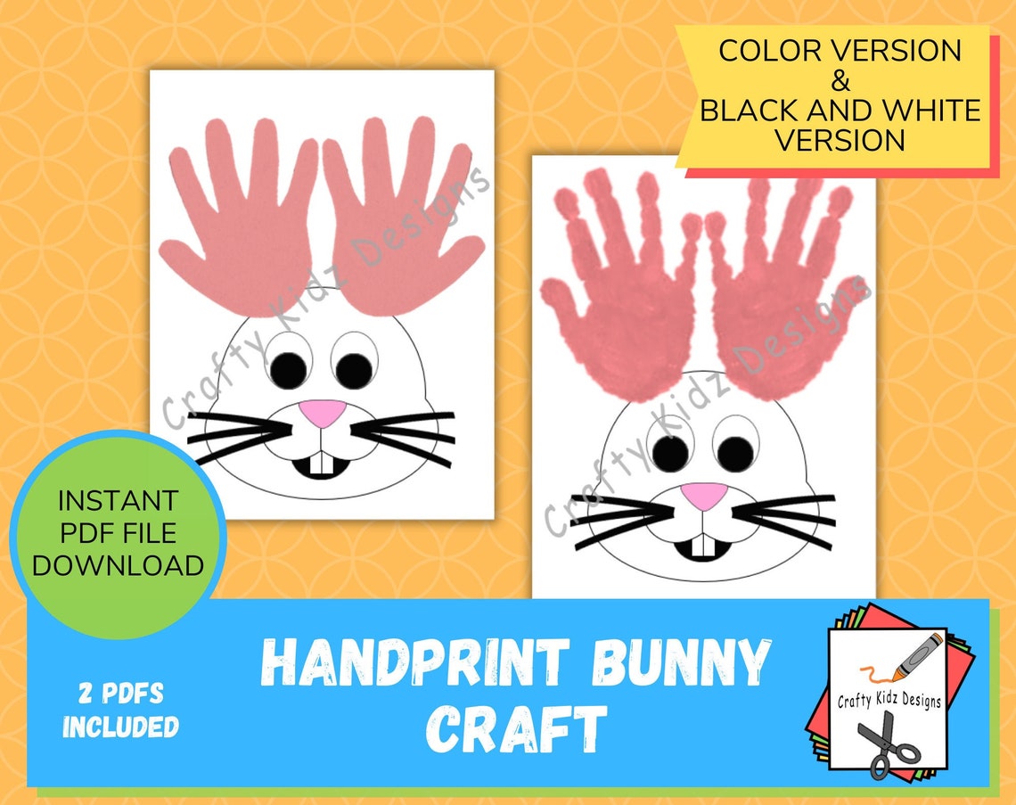 Handprint Bunny Craft for Kids, Perfect for Daycare, Toddler and ...