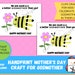 Handprint Mother's Day Craft for Grandma, Handprint Bee, Fun Craft for ...
