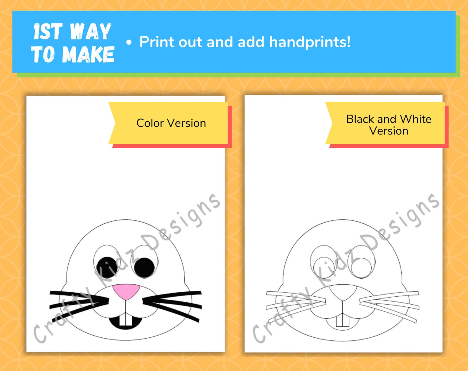 Handprint Bunny Craft for Kids, Perfect for Daycare, Toddler and ...