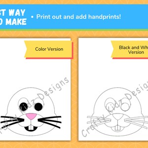 Handprint Bunny Craft for Kids, Perfect for Daycare, Toddler and ...
