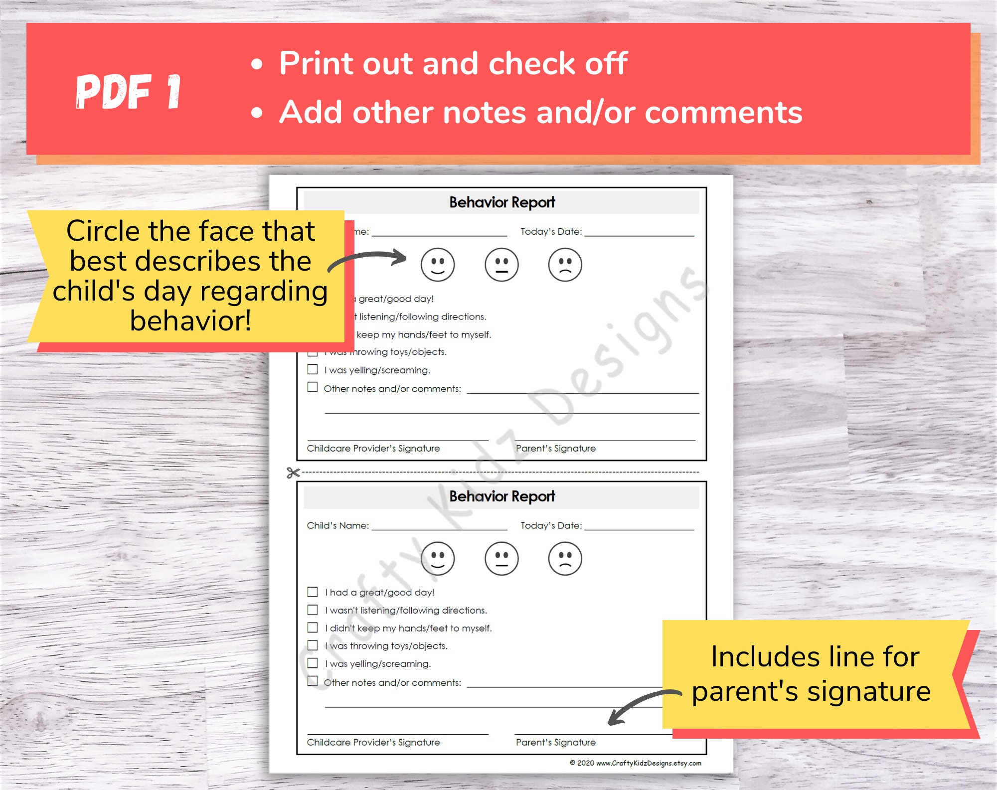 Child Behavior Report for Home Daycares, Childcare Centers and ...
