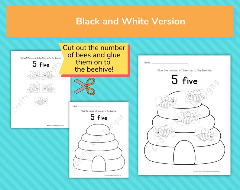 Number Craft Pages for Kids, Learn Numbers 1 to 10, Fun Learning for ...