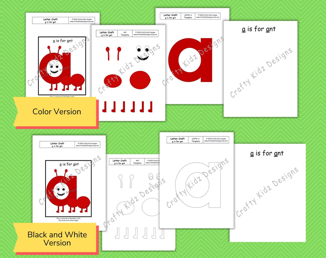 ABC Letter Crafts for Kids, Lowercase, Crafts for Toddlers, Preschool ...