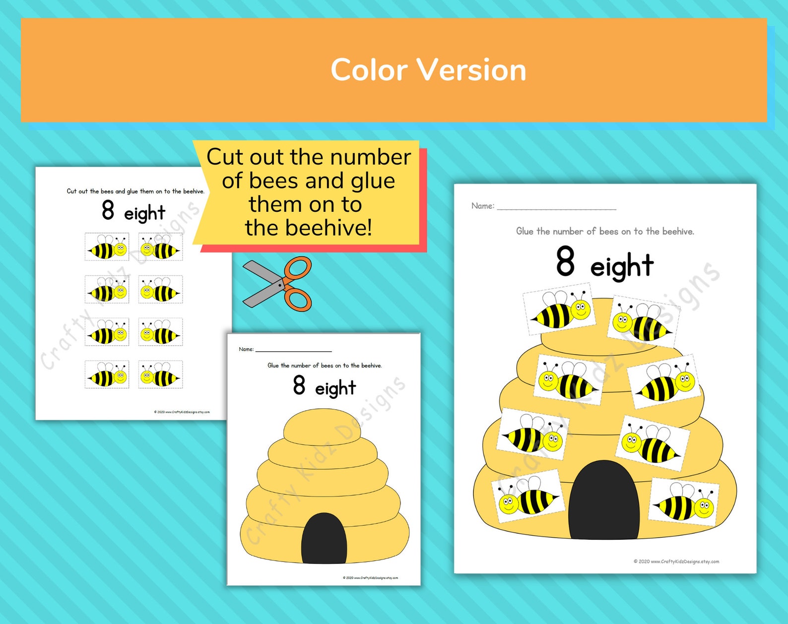 Number Craft Pages for Kids, Learn Numbers 1 to 10, Fun Learning for ...