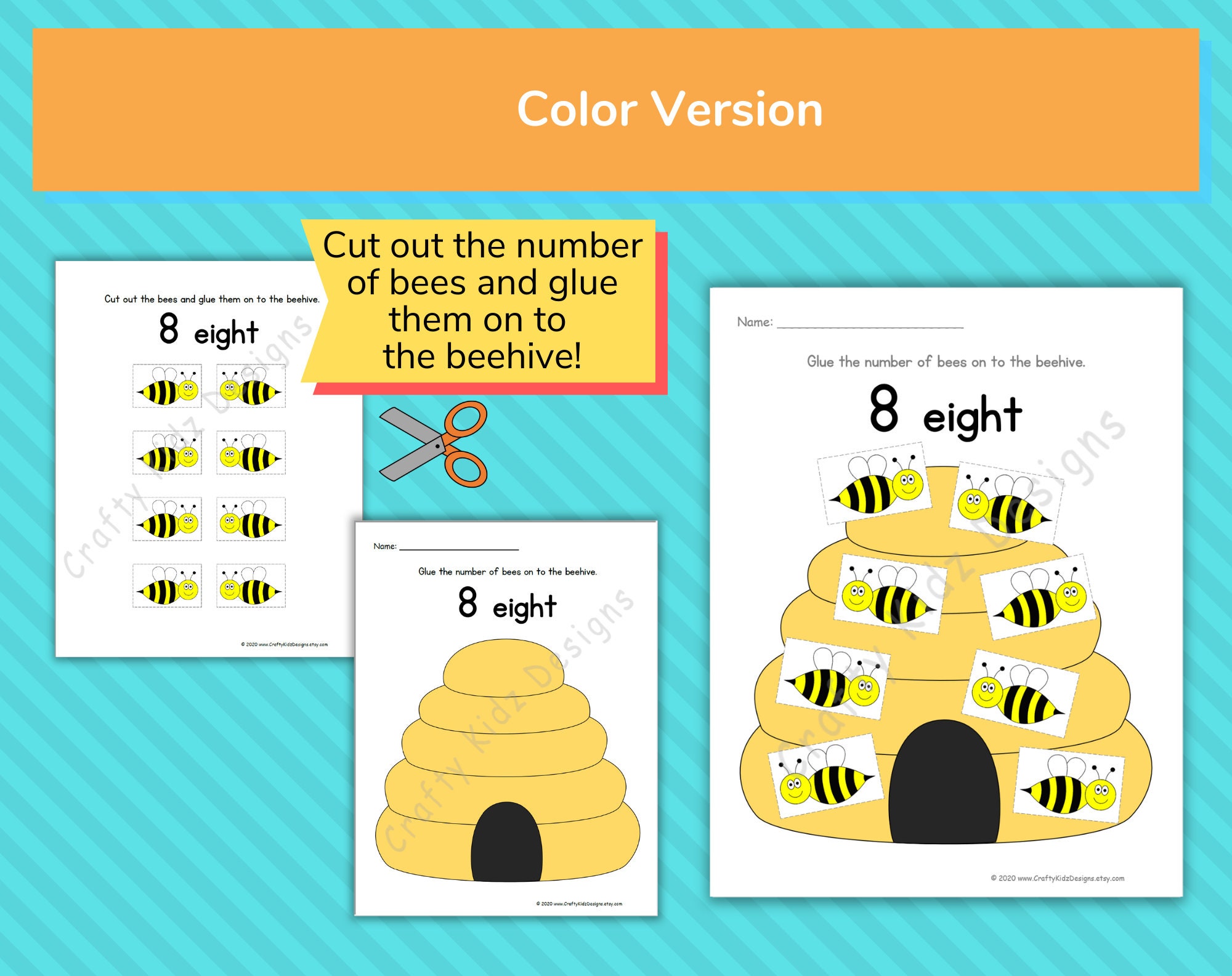 Number Craft Pages for Kids, Learn Numbers 1 to 10, Fun Learning for ...