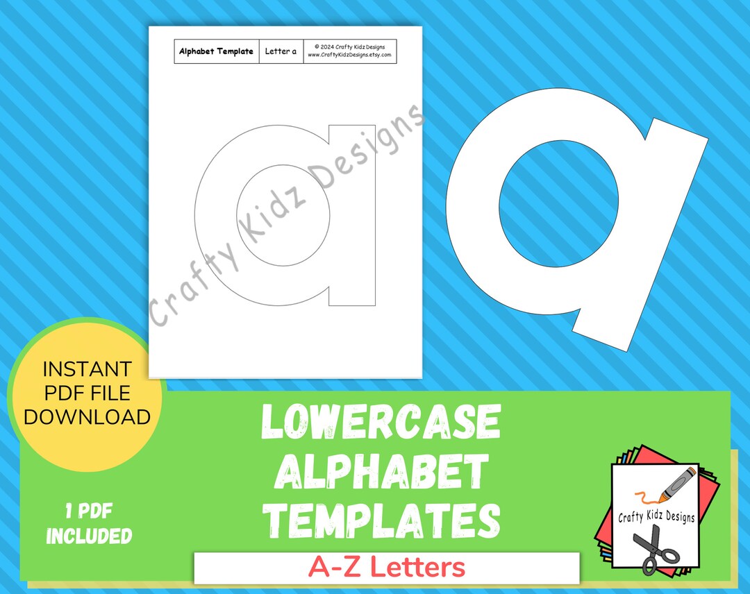 Lowercase Alphabet Templates, Perfect for Letter Crafts, Letter of the ...