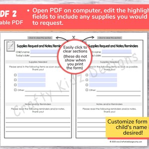 Daycare Supplies Request Form for Home Daycares, Childcare Centers and ...