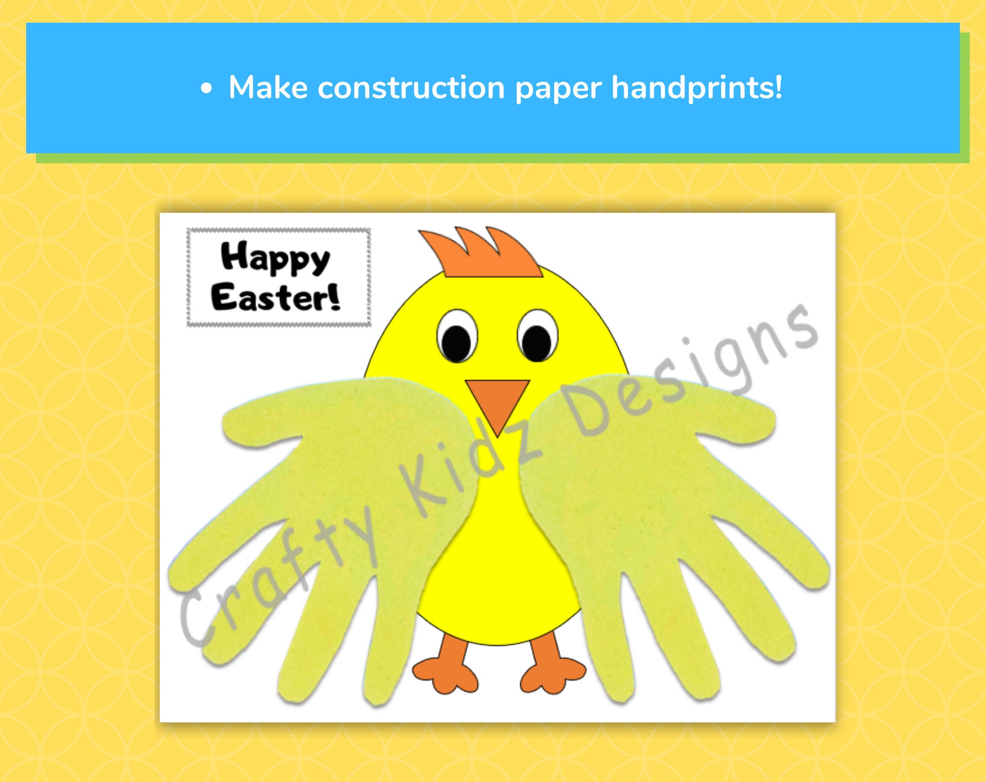 Easter Handprint Chick Craft for Kids, Perfect for Daycare, Toddler and ...