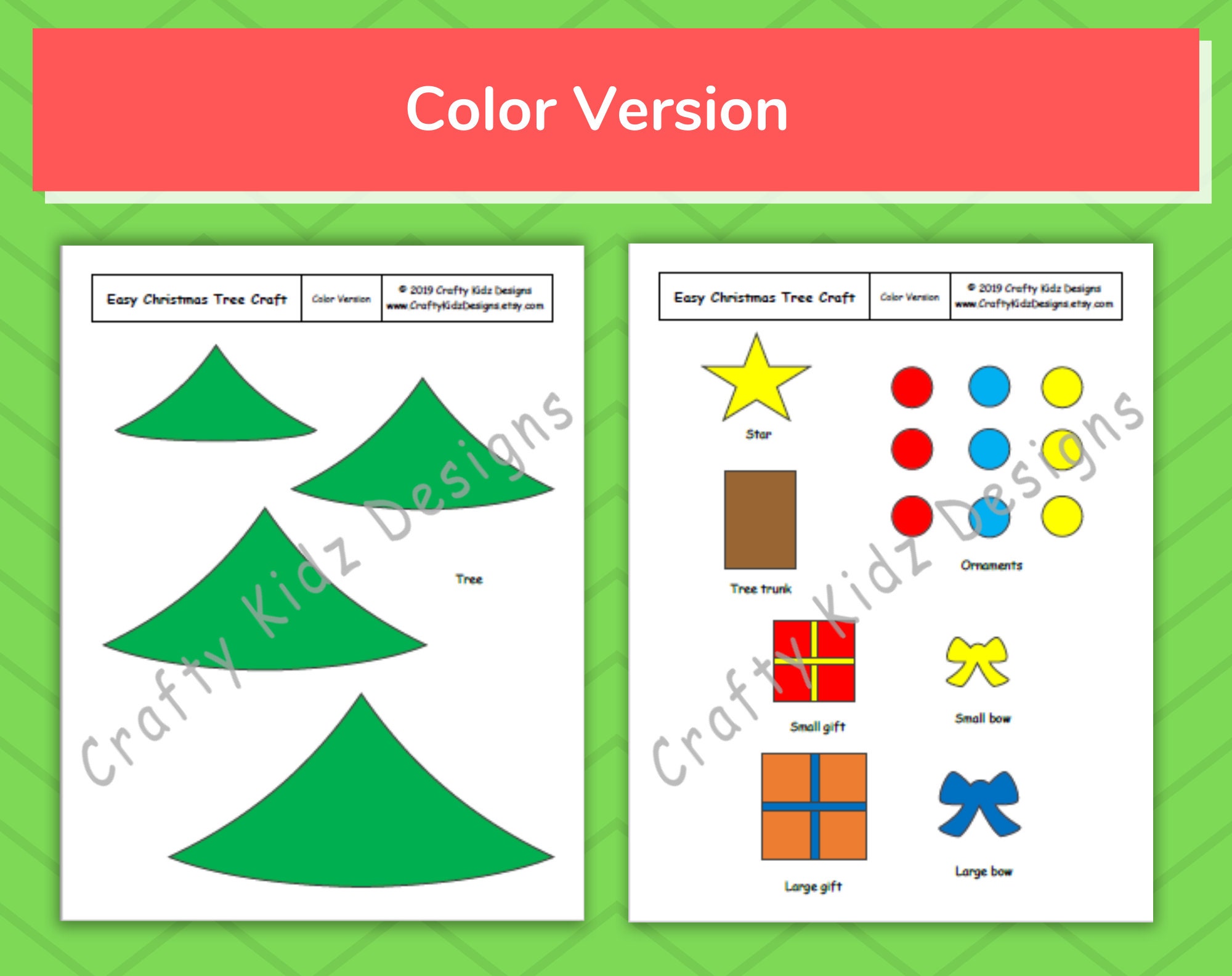 Christmas Tree Craft for Kids, Fun Craft for Toddlers, Preschool and ...