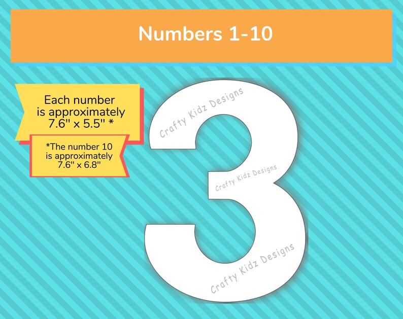 Number Templates Perfect for Number Crafts, Number of the Month ...