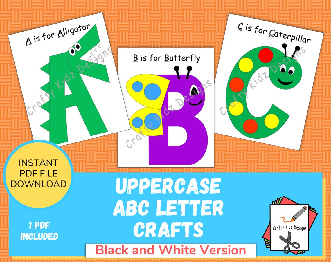 ABC Letter Crafts for Kids, Uppercase Letters, Perfect Crafts for ...