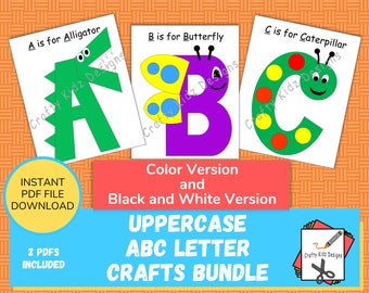 ABC Letter Crafts for Kids, Uppercase Letters, Perfect Craft for ...