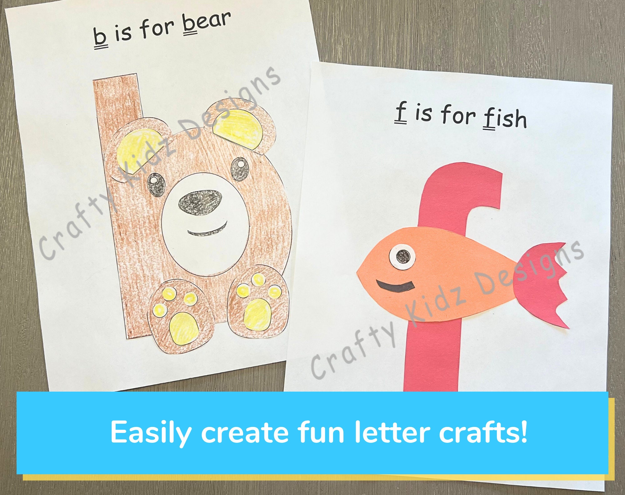 Lowercase ABC Animal Crafts for Toddlers, Preschool (PDF Pattern) - Etsy