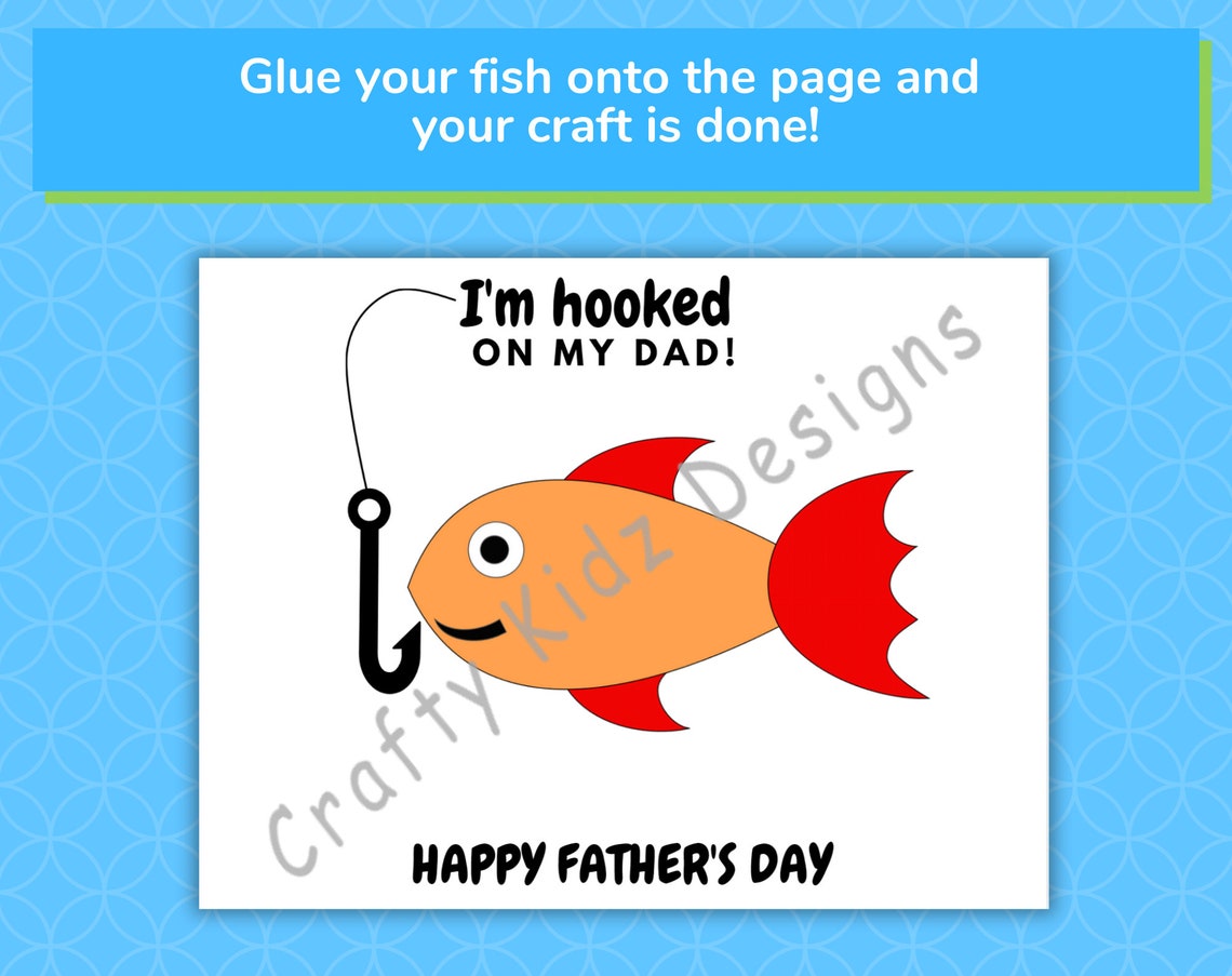 Father's Day Craft for Dad, I'm Hooked on You, Perfect Craft for ...