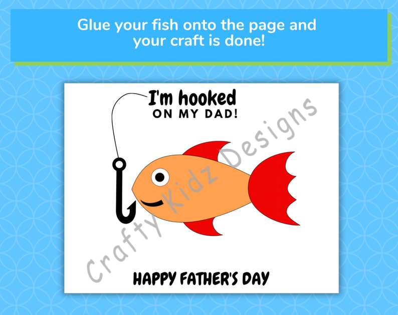 Father's Day Craft for Dad, I'm Hooked on You, Perfect Craft for ...
