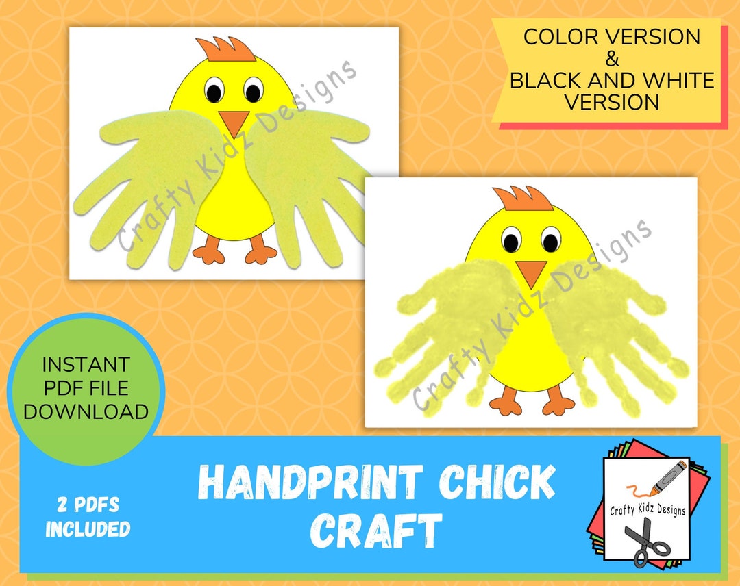 Handprint Chick Craft for Kids, Perfect Craft for Daycare, Toddlers and ...