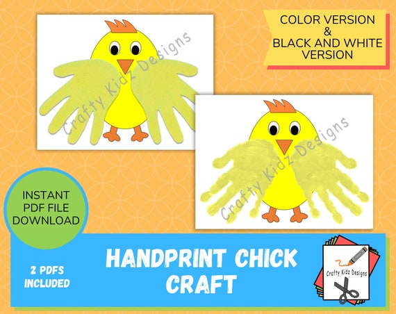 Handprint Chick Craft for Kids Perfect Craft for Daycare - Etsy
