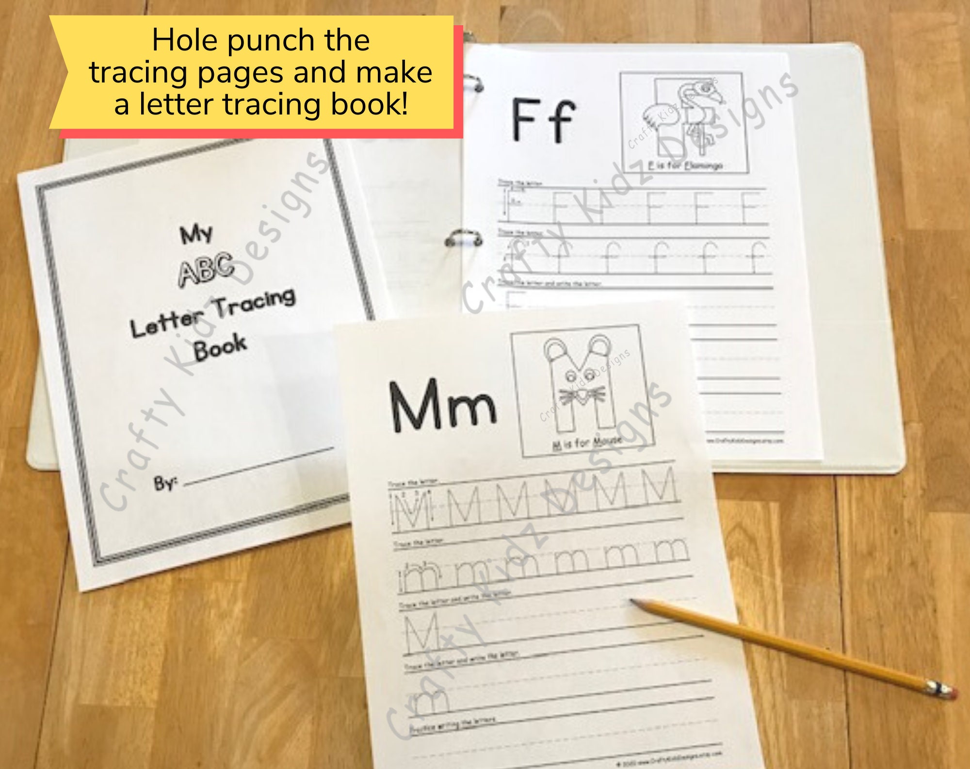 ABC Letter Tracing Pages for Kids, Letter Practice, Trace Letters, Fun ...