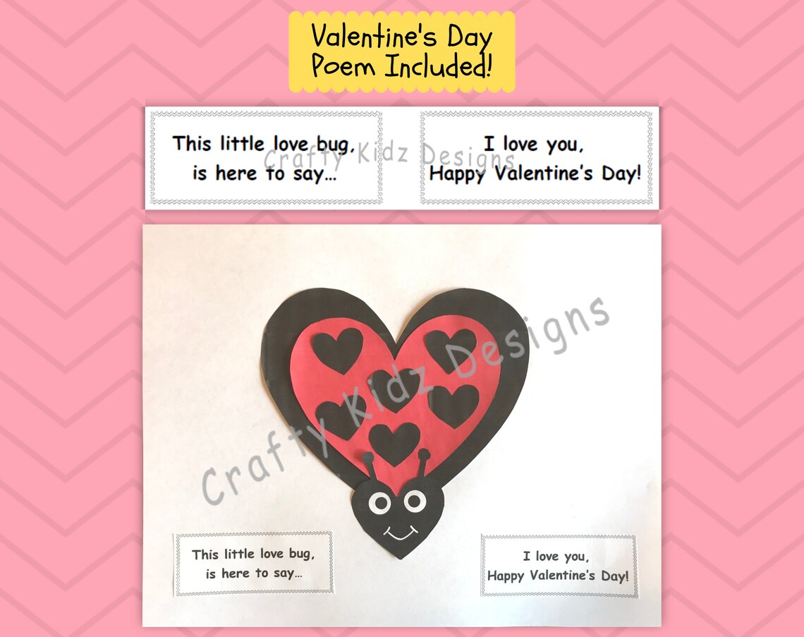 Love Bug Crafts for Kids, Fun Valentine's Day Craft, Perfect Crafts for ...