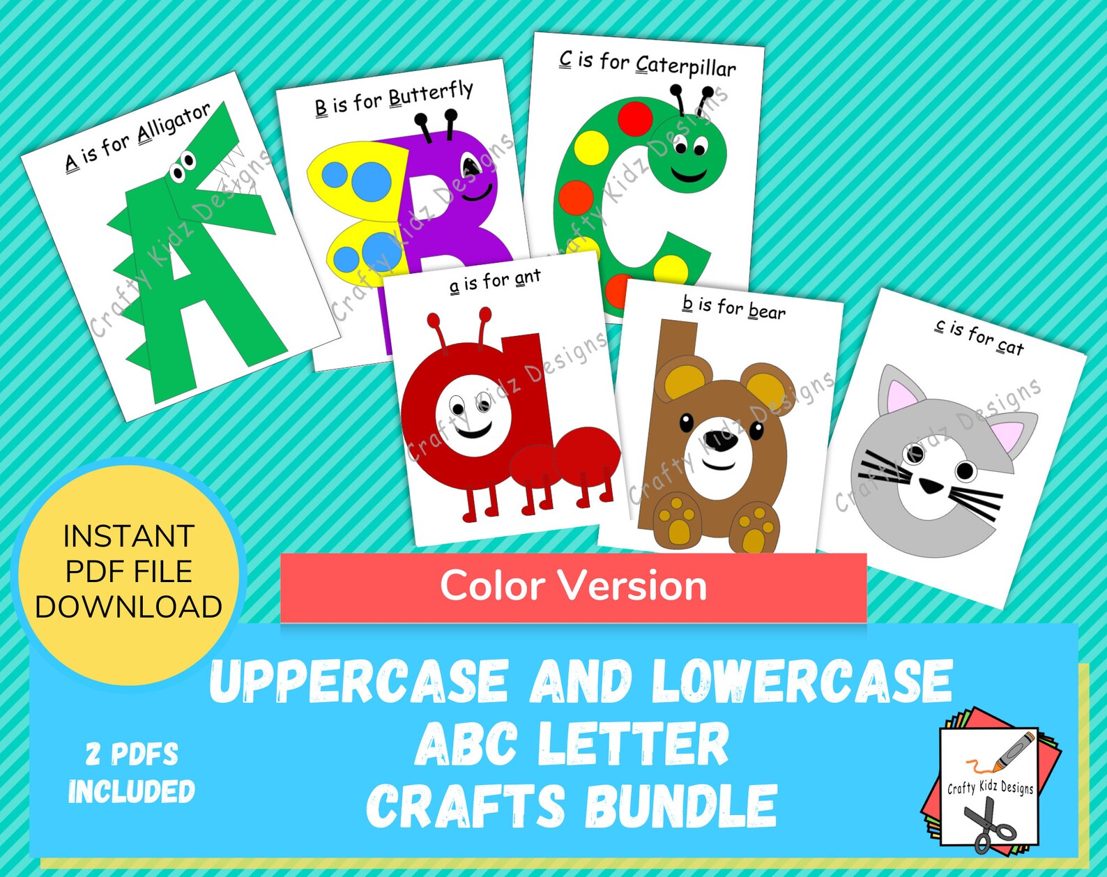 ABC Letter Crafts for Kids, Uppercase and Lowercase Letter Crafts ...
