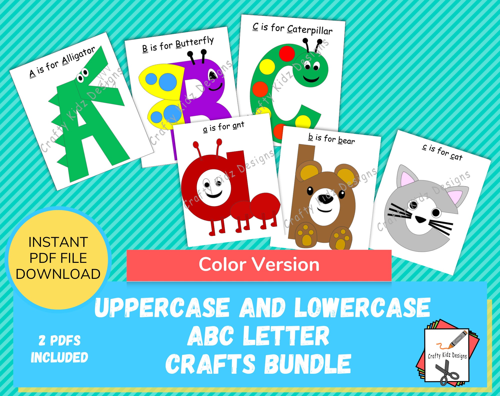 ABC Letter Crafts for Kids, Uppercase and Lowercase Letter Crafts ...