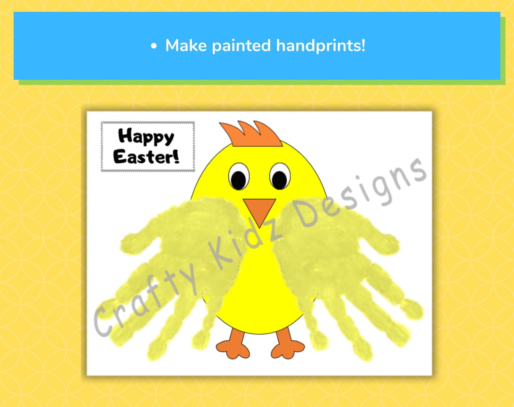 Easter Handprint Chick Craft for Kids, Perfect for Daycare, Toddler and ...