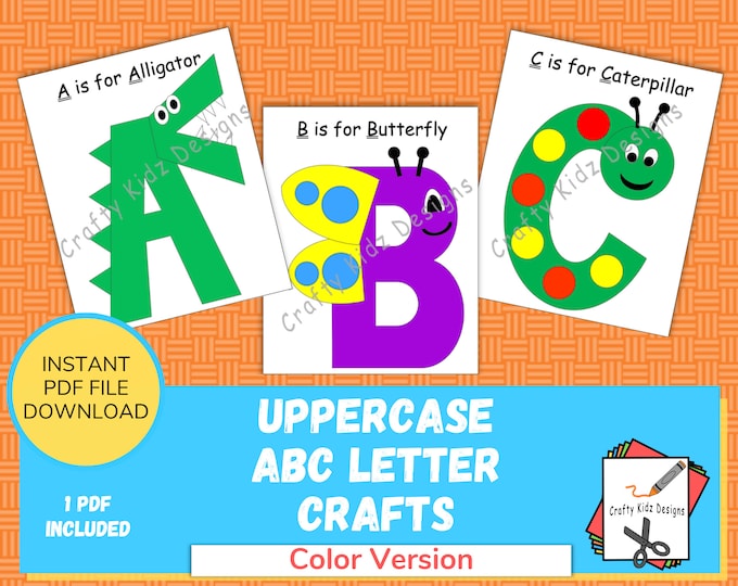 ABC Letter Crafts for Kids, Uppercase Letters, Perfect Craft for ...