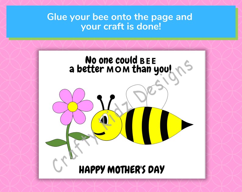 Mother's Day Craft for Mom, No One Could Bee Better, Perfect Craft for ...