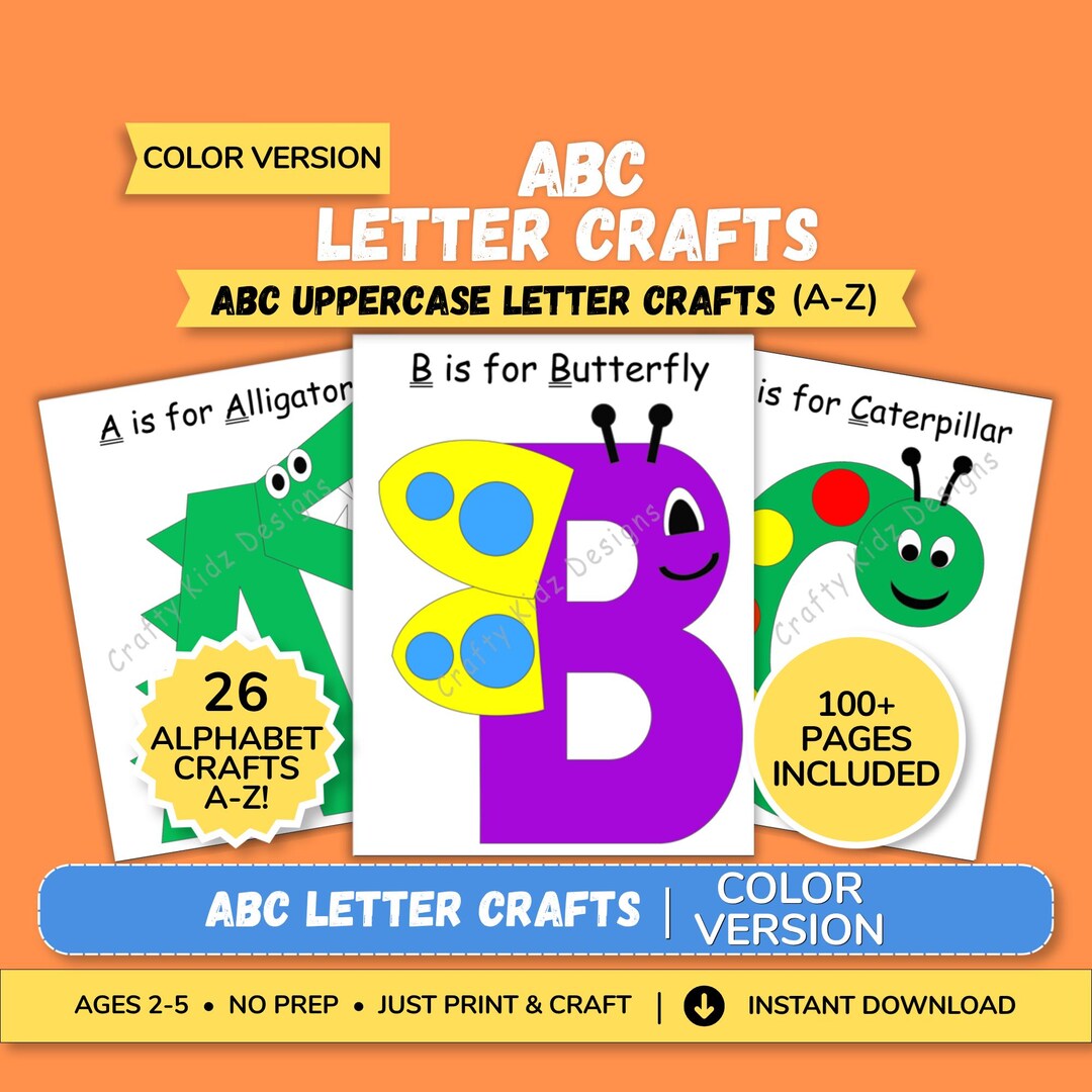 Uppercase ABC Letter Crafts Printable Alphabet Crafts Preschool ...