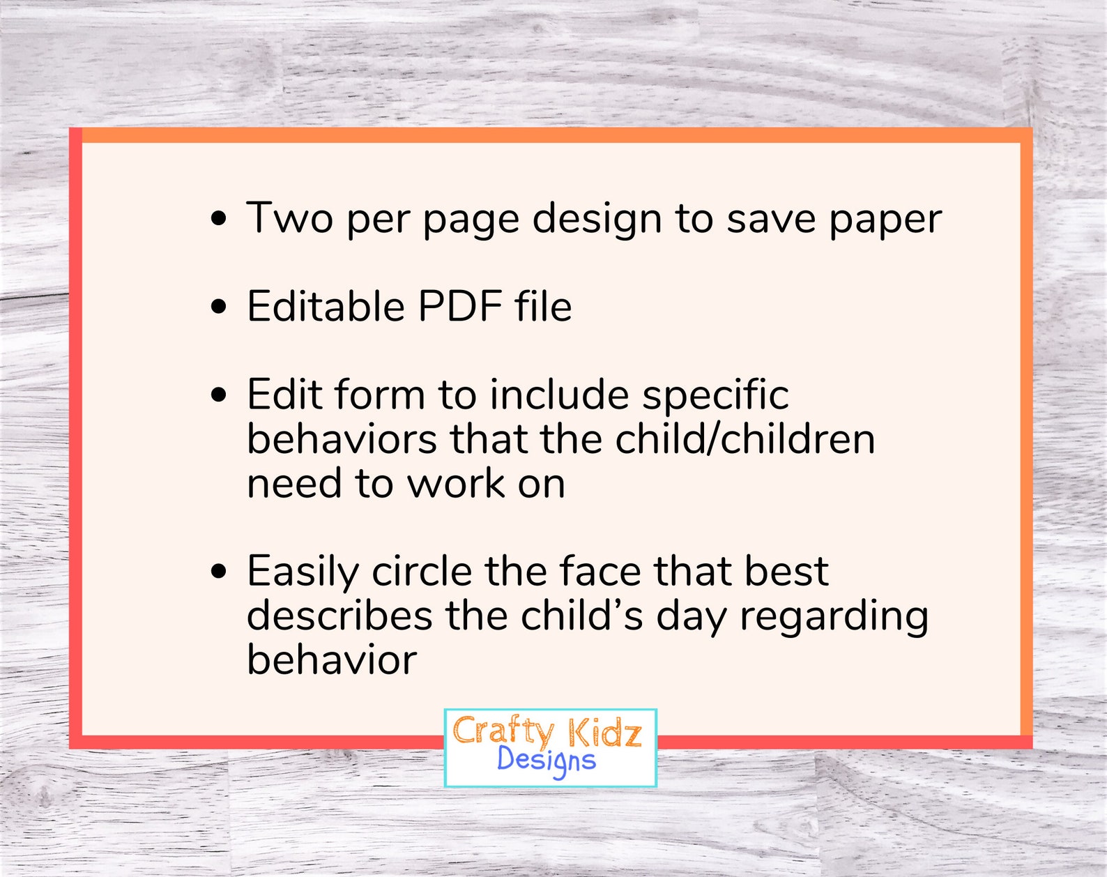 Child Behavior Report for Home Daycares, Childcare Centers and ...