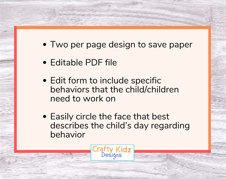 Child Behavior Report for Home Daycares, Childcare Centers and ...