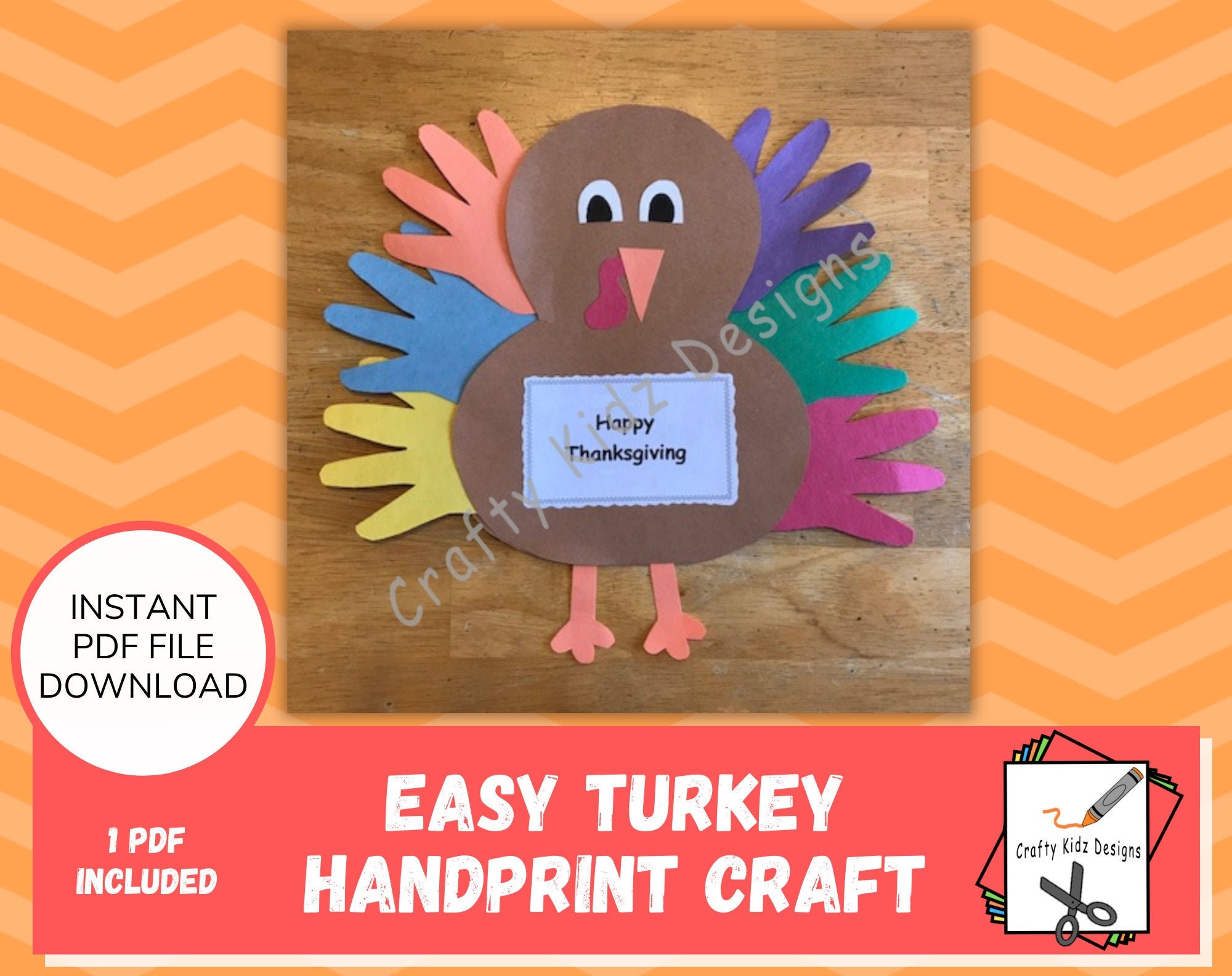 Turkey Handprint Craft for Kids, Fun Thanksgiving Craft, Perfect Craft ...