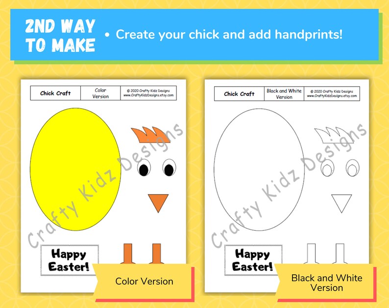 Easter Handprint Chick Craft for Kids, Perfect for Daycare, Toddler and ...