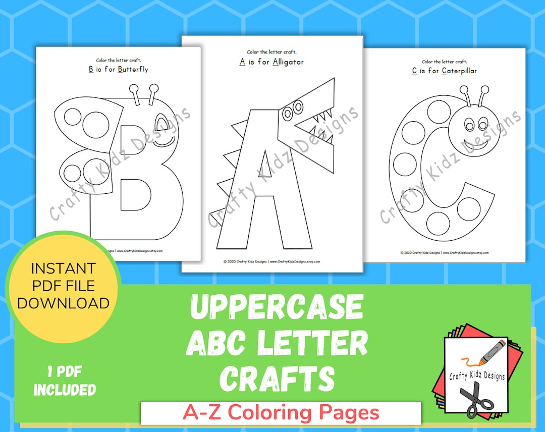 Uppercase ABC Coloring Pages for Kids, Coloring Pages for Preschool ...