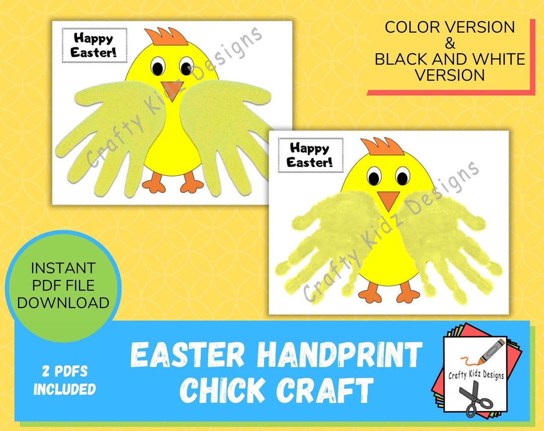 Easter Handprint Chick Craft for Kids, Perfect for Daycare, Toddler and ...