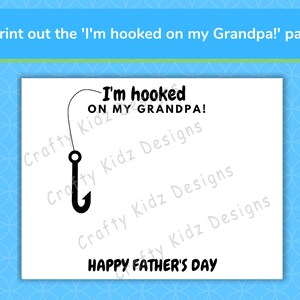 Handprint Father's Day Craft for Grandpa, I'm Hooked on You, Perfect ...