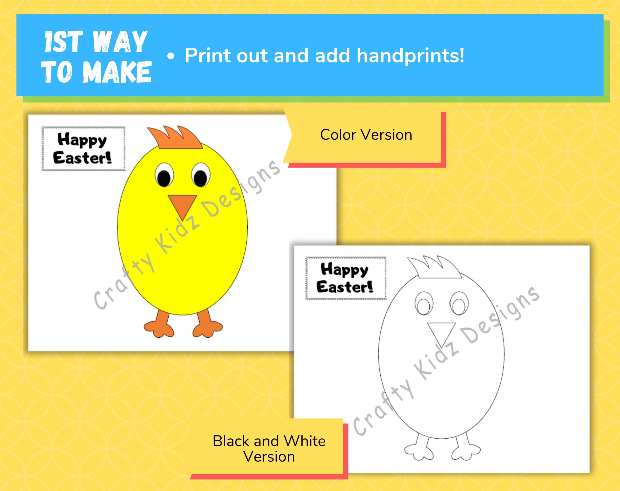 Easter Handprint Chick Craft for Kids, Perfect for Daycare, Toddler and ...