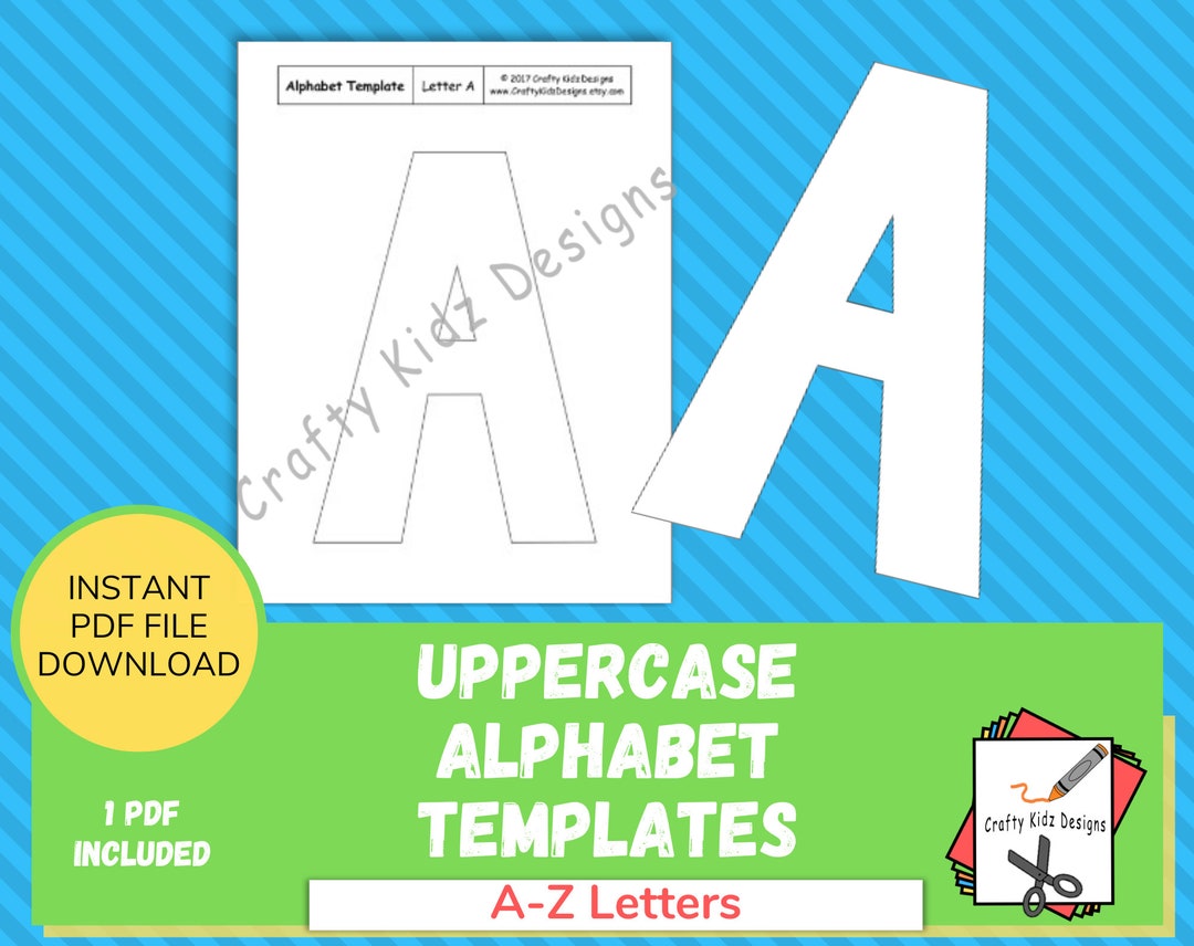 Uppercase Alphabet Templates, Perfect for Letter Crafts, Letter of the ...