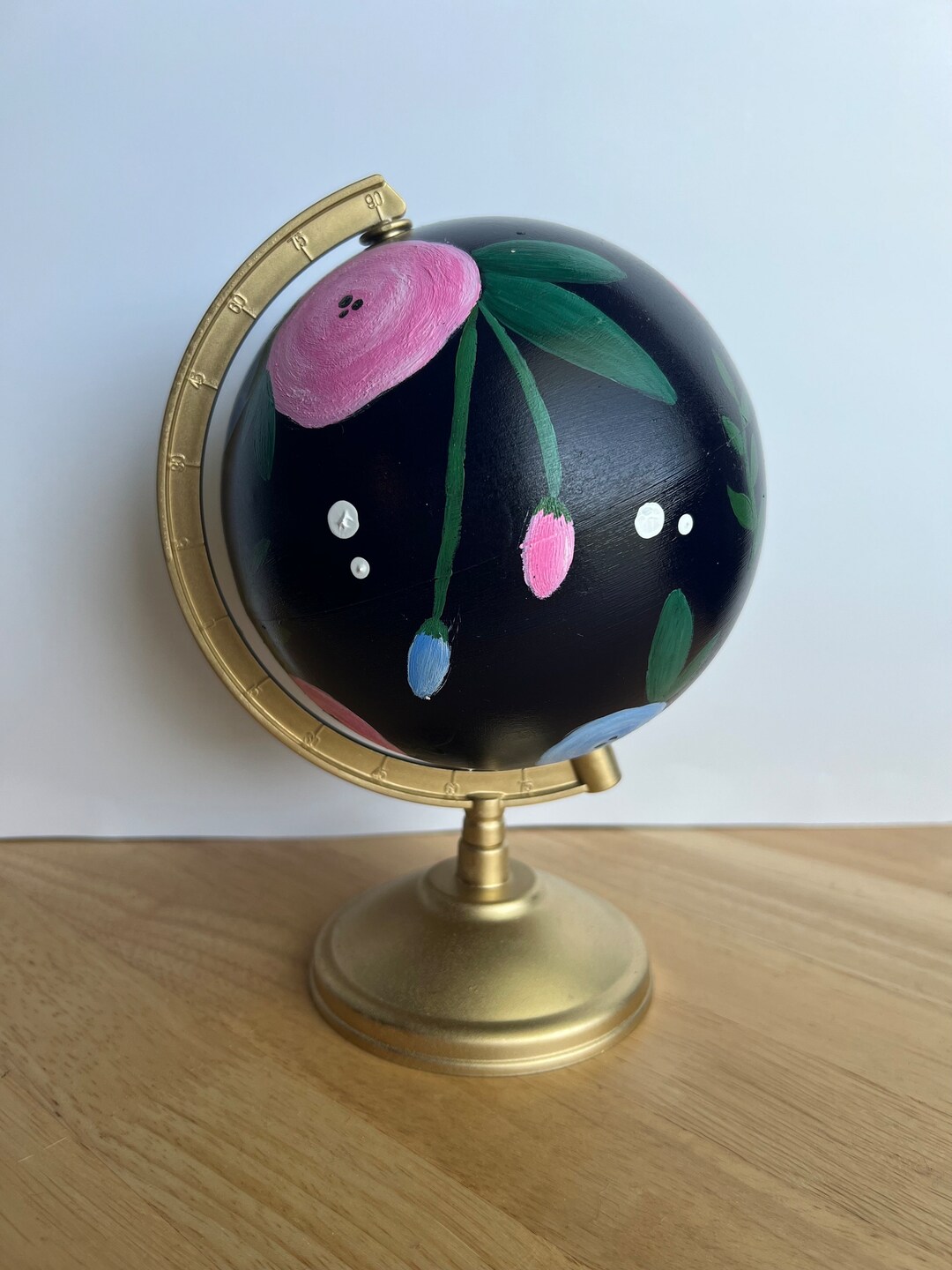 Hand Painted Globe, Custom Globe, Home Decor, Shelf Decor, Desk Decor ...