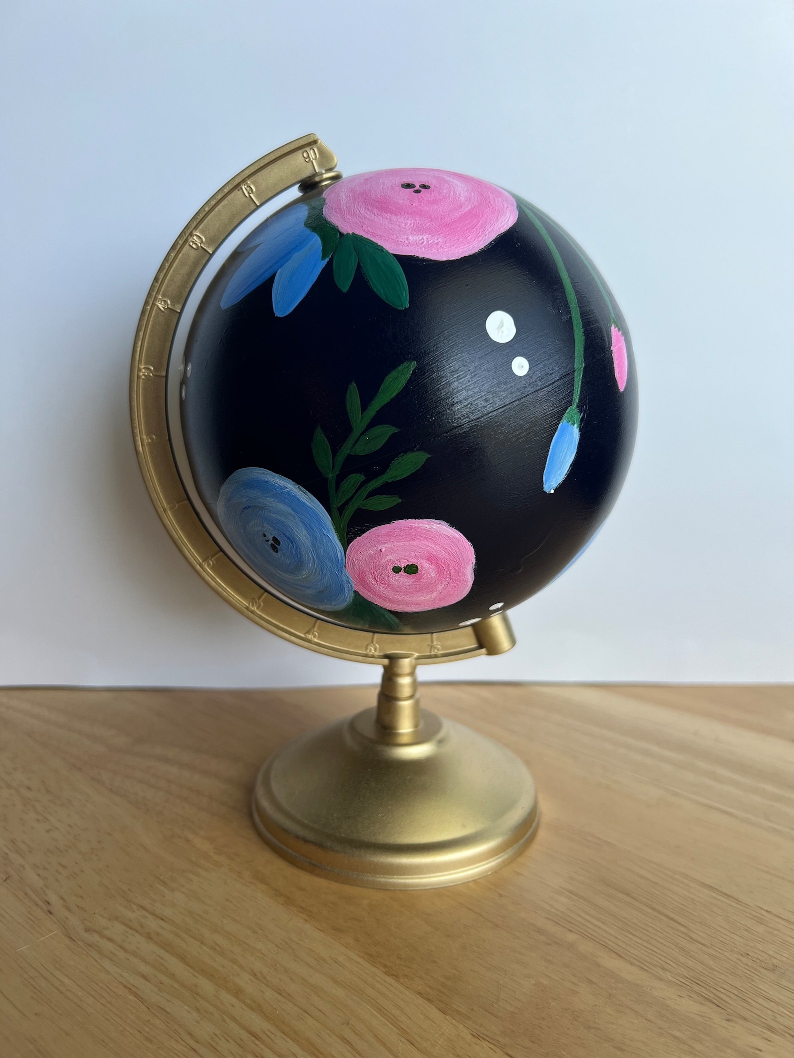 Hand Painted Globe, Custom Globe, Home Decor, Shelf Decor, Desk Decor ...