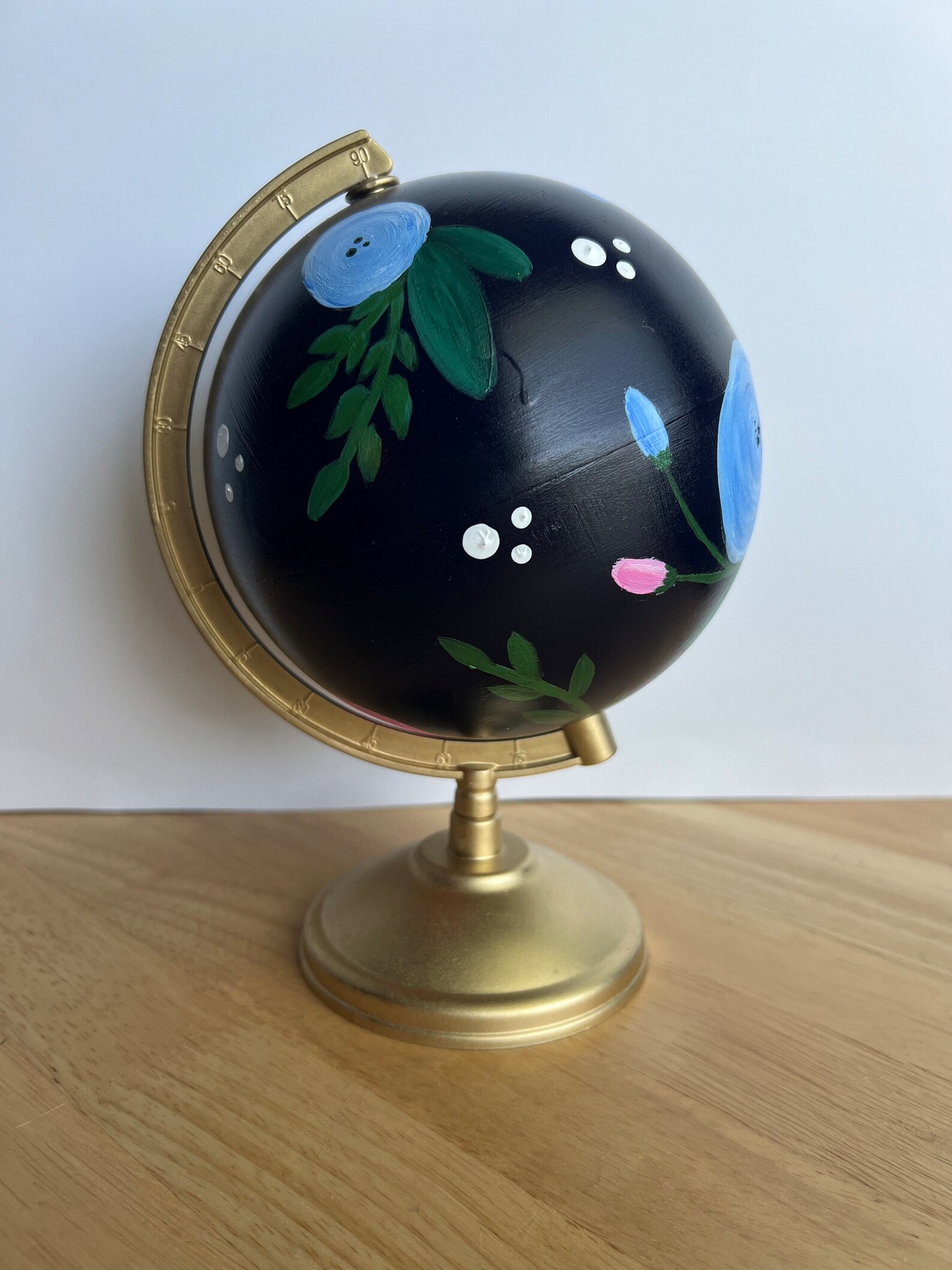Hand Painted Globe, Custom Globe, Home Decor, Shelf Decor, Desk Decor ...