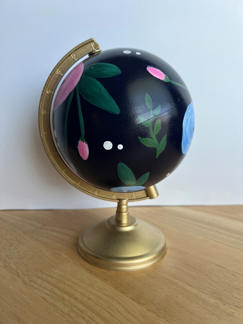 Hand Painted Globe, Custom Globe, Home Decor, Shelf Decor, Desk Decor ...