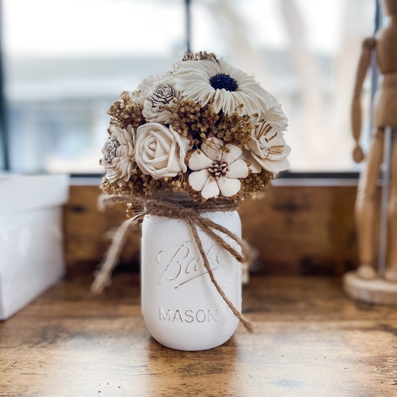 Rustic Mason Jar Centerpieces - Etsy