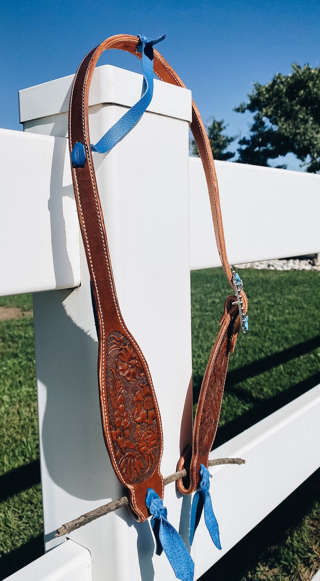 Leather Tooled Horse Bridle - Etsy