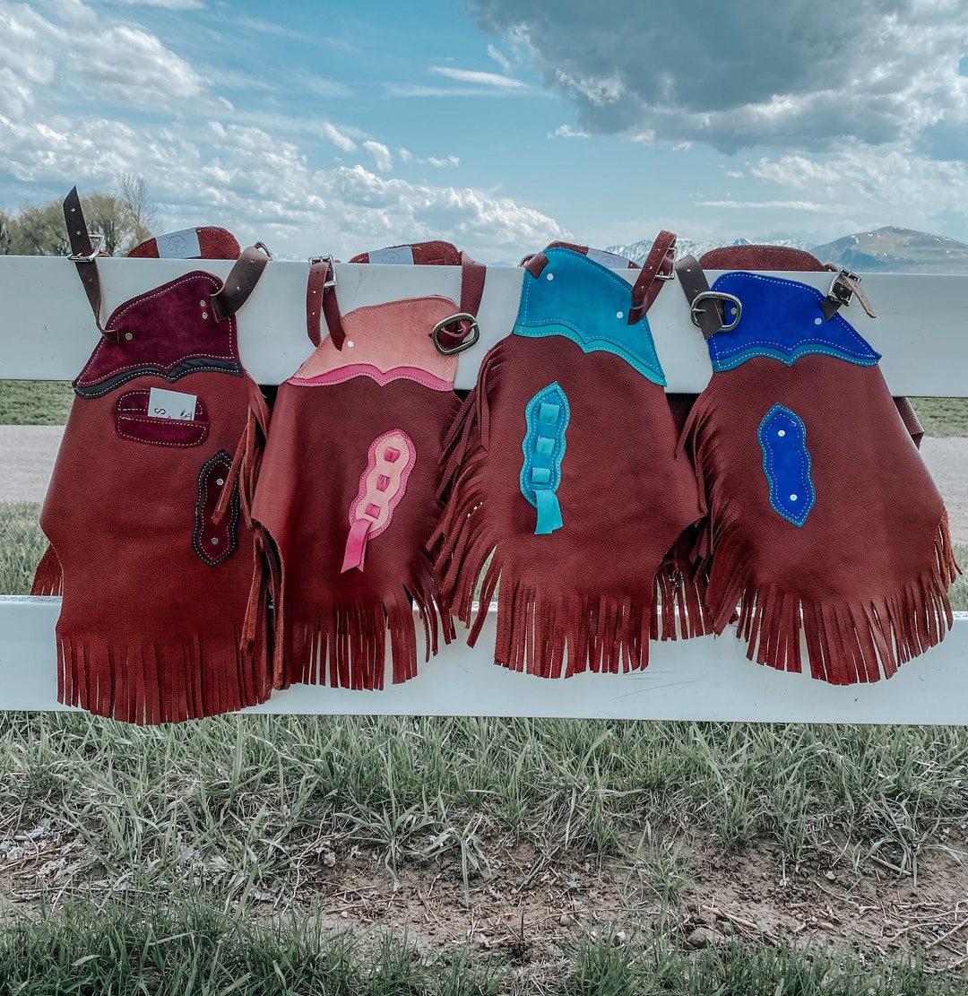 Leather Kids Chinks/toddler's/ Youth/new/double S Western Chinks - Etsy