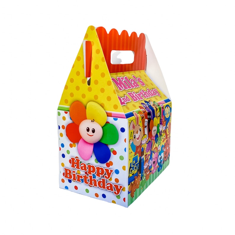 Babyfirst TV Birthday Party Favor Boxes - Personalized Gable Boxes, Set ...