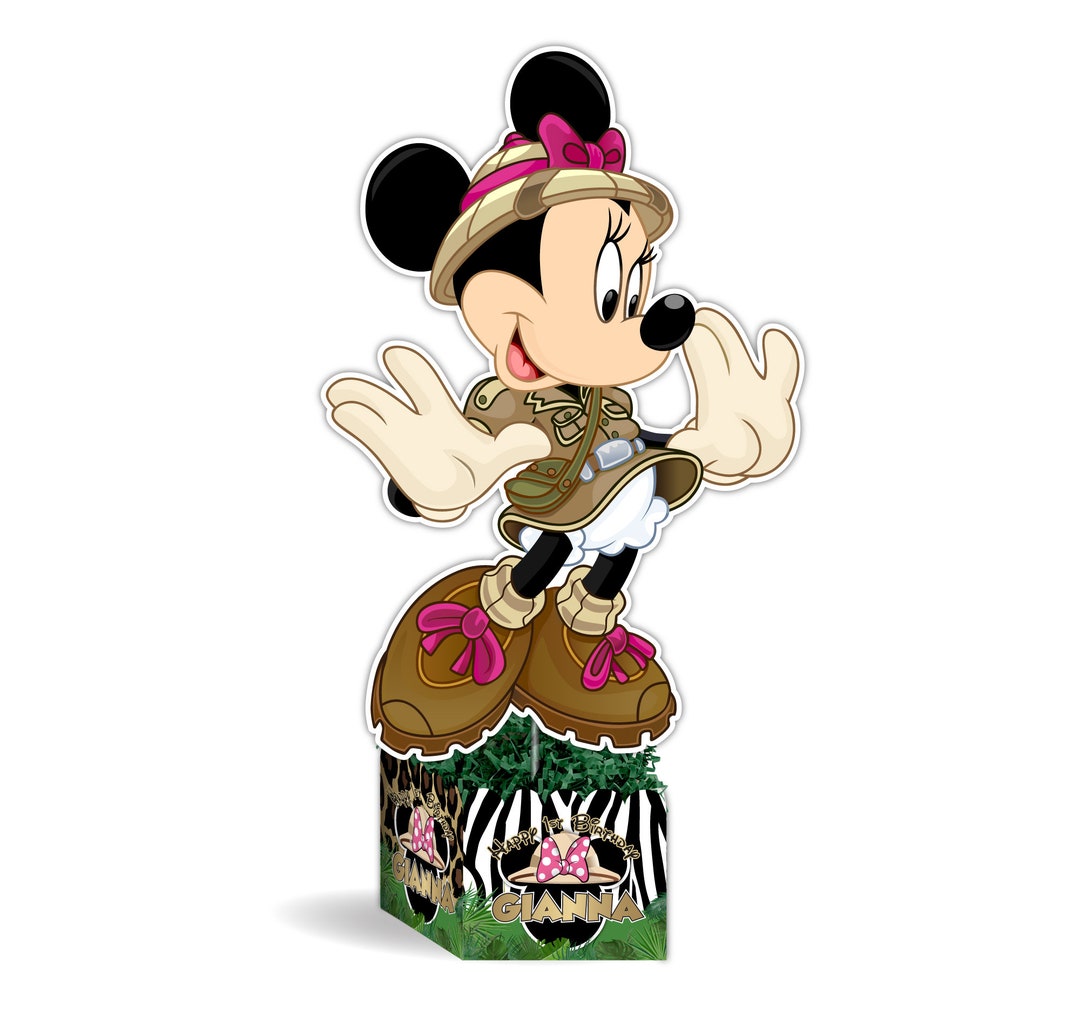 Minnie Mouse Jungle Safari Birthday Party Personalized Table ...