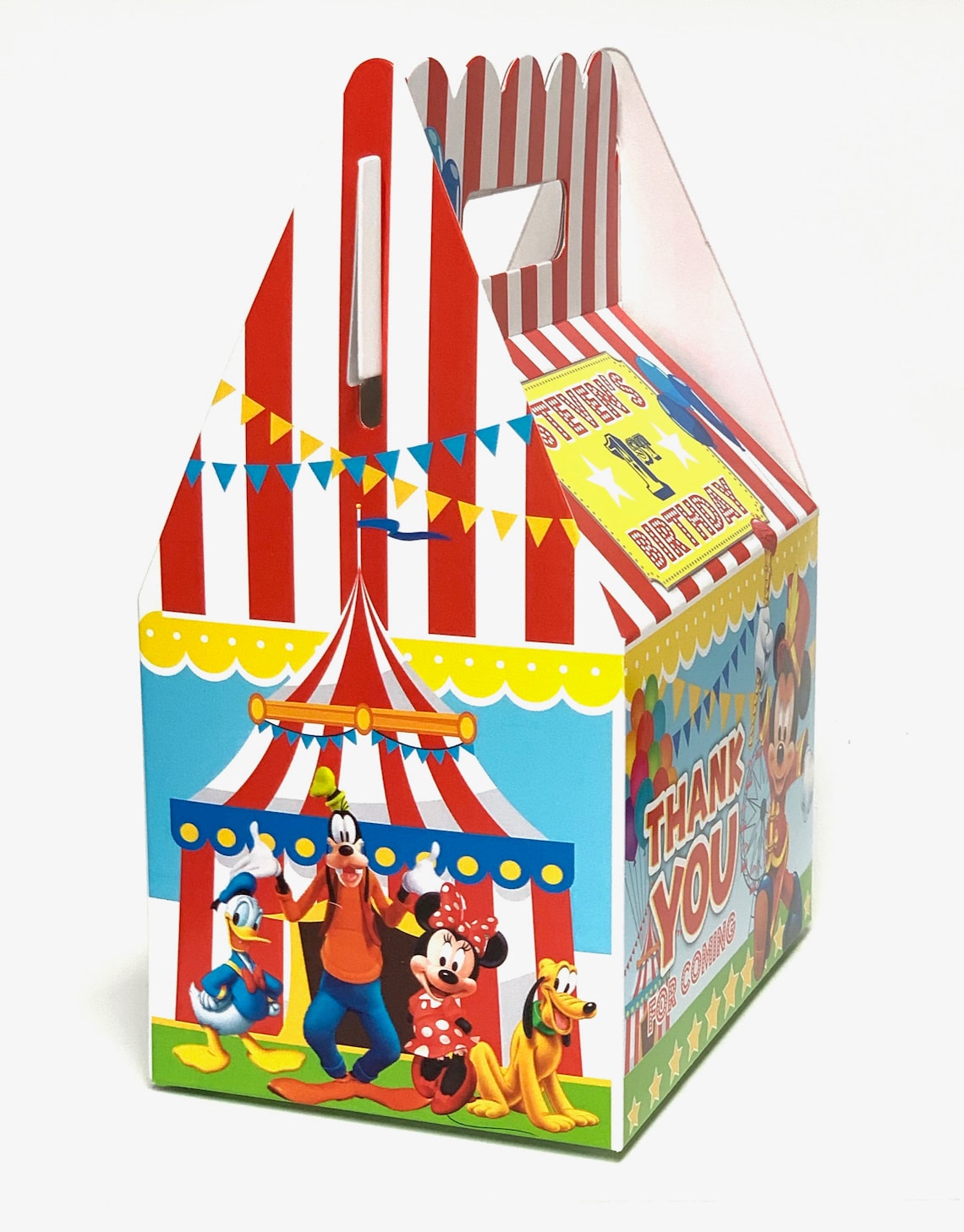Mickey Mouse Circus Ringmaster Personalized Gable Favor Boxes - Etsy