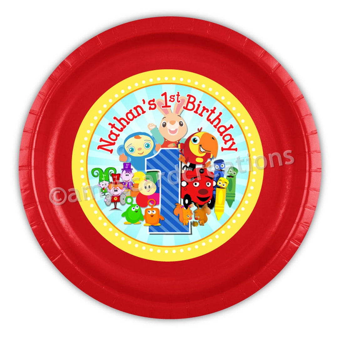 Babyfirst TV Birthday Party, Personalized Meal Plates, Pack of 12 - Etsy