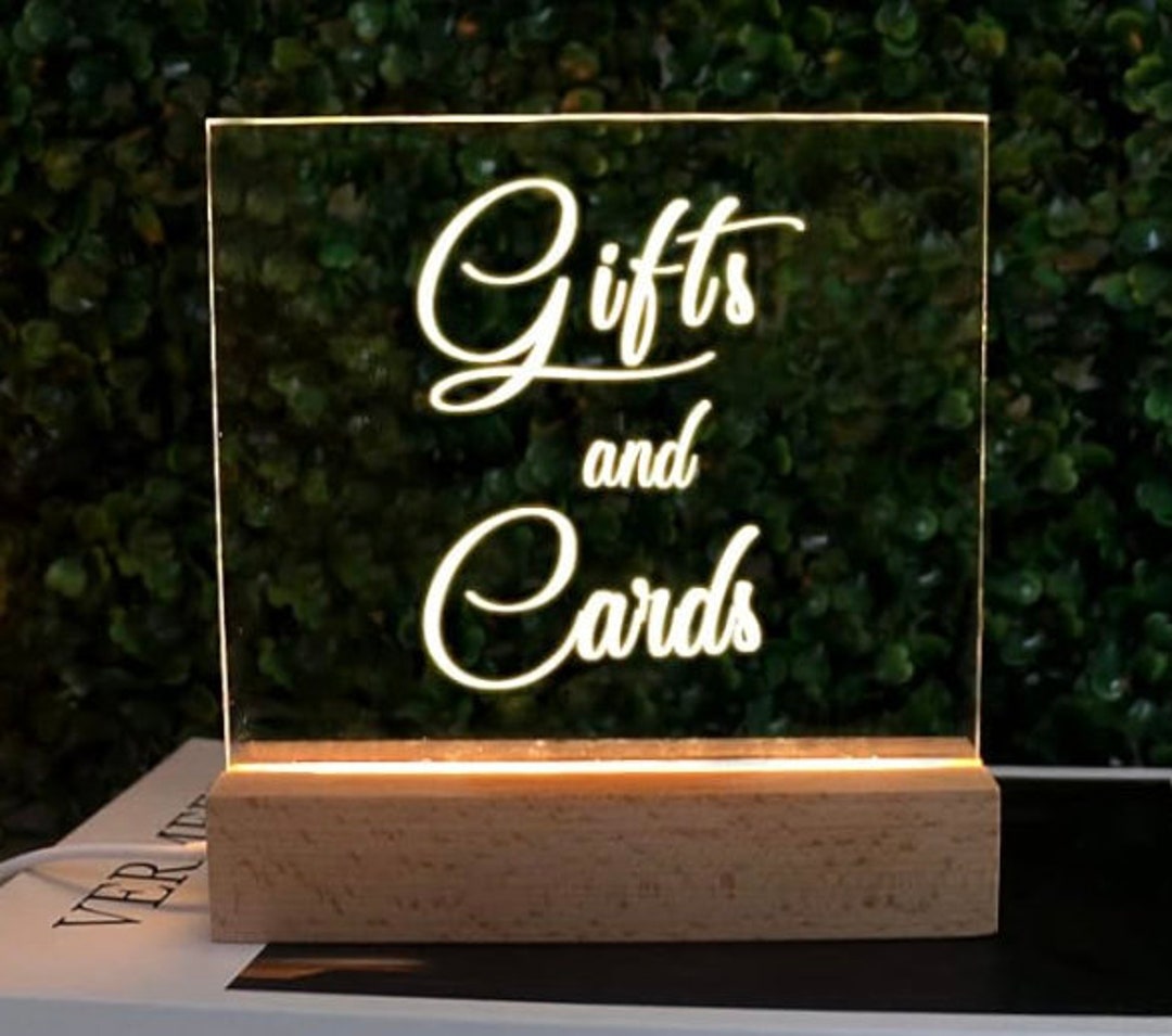 Laser Engraved Acrylic LED Light Display Sign Night Light Choose Your ...